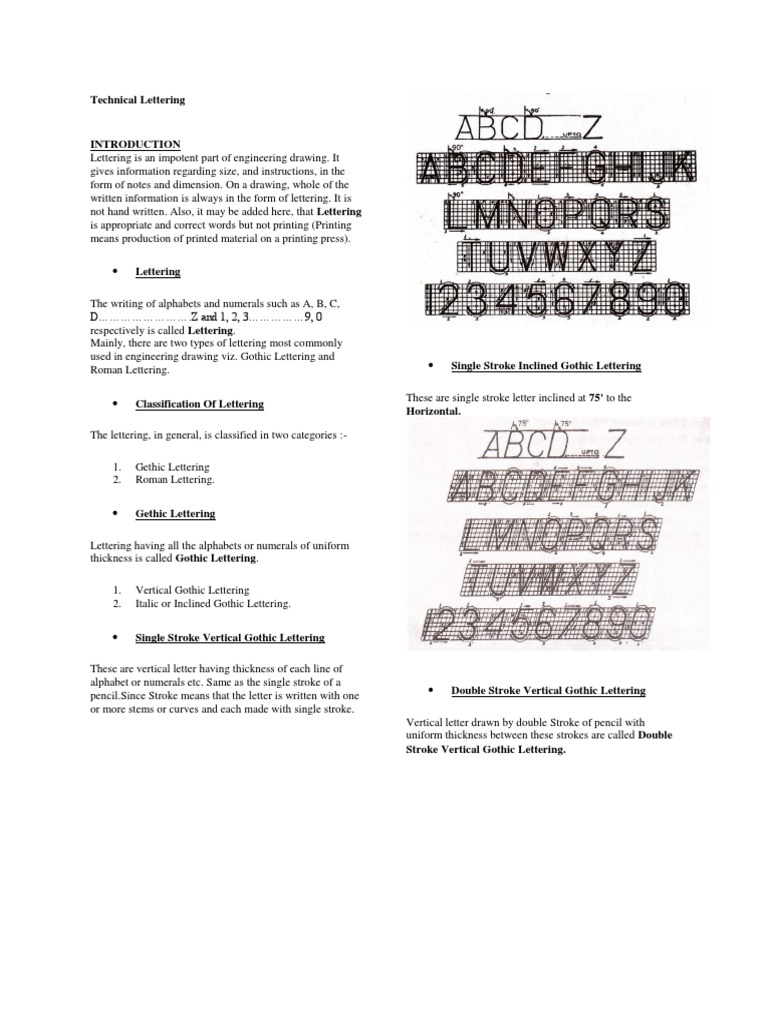 Technical Lettering | PDF | Written Communication | Writing