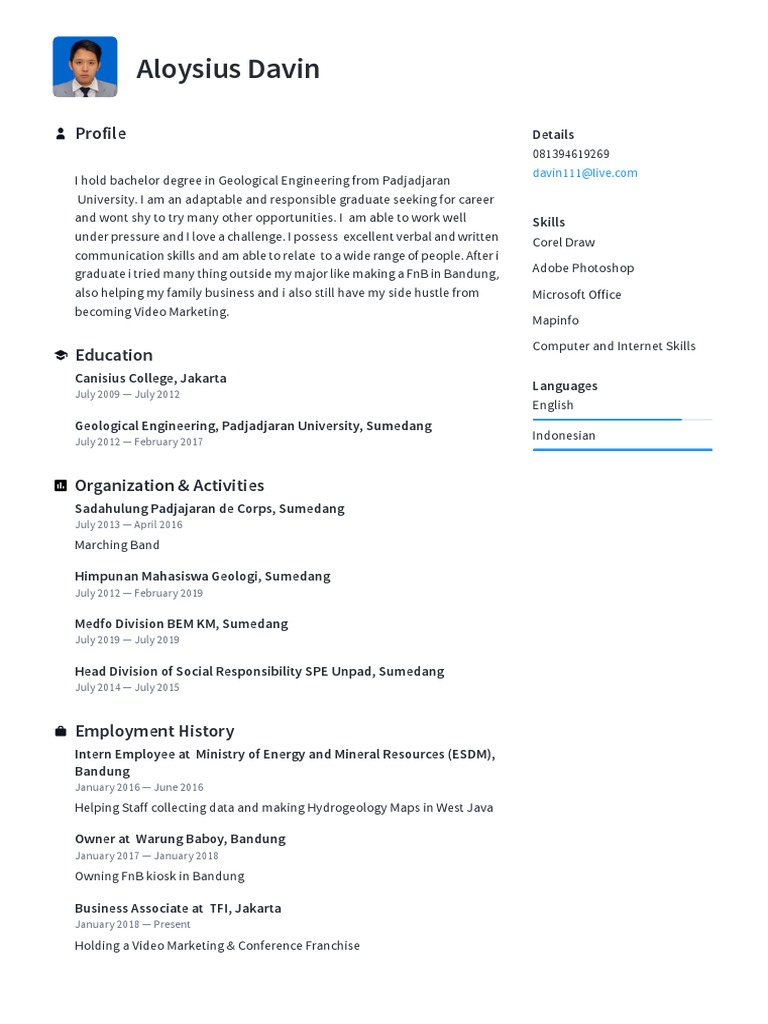 Aloysius Davin - CV | PDF