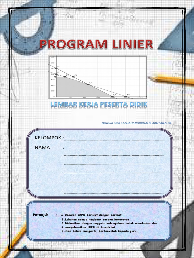 LKPD Program Linier p1 | PDF | Metode & Bahan Ajar | Seni