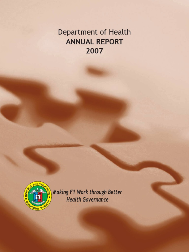DOH Annual Report Highlights Health Reforms | PDF | Millennium ...