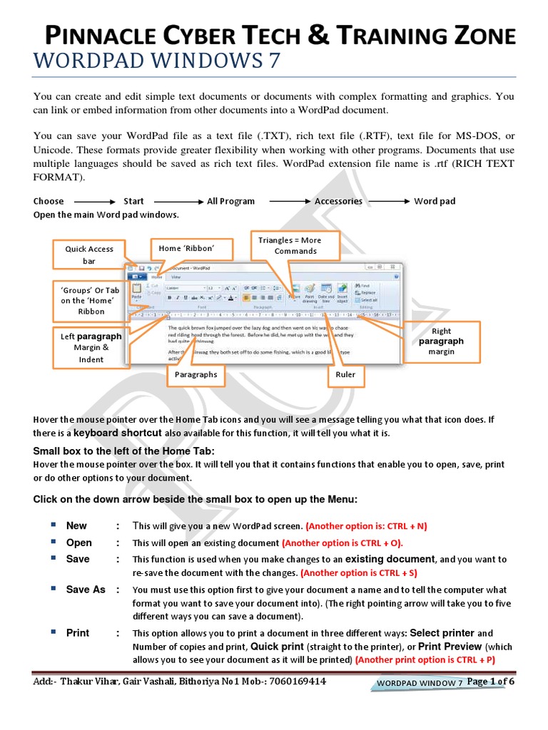 Wordpad Tutorial2016 | PDF | Computer Keyboard | Icon (Computing)