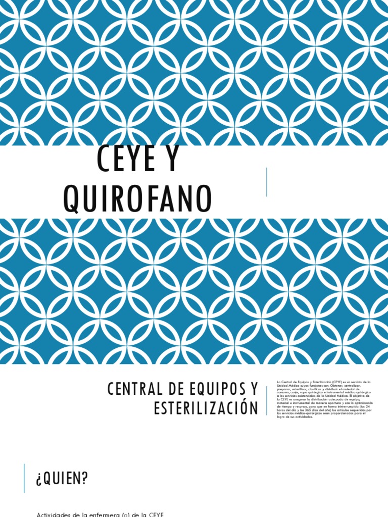 Central de Equipos y Esterilización (CEYE) | PDF | Cirugía | Desinfectante