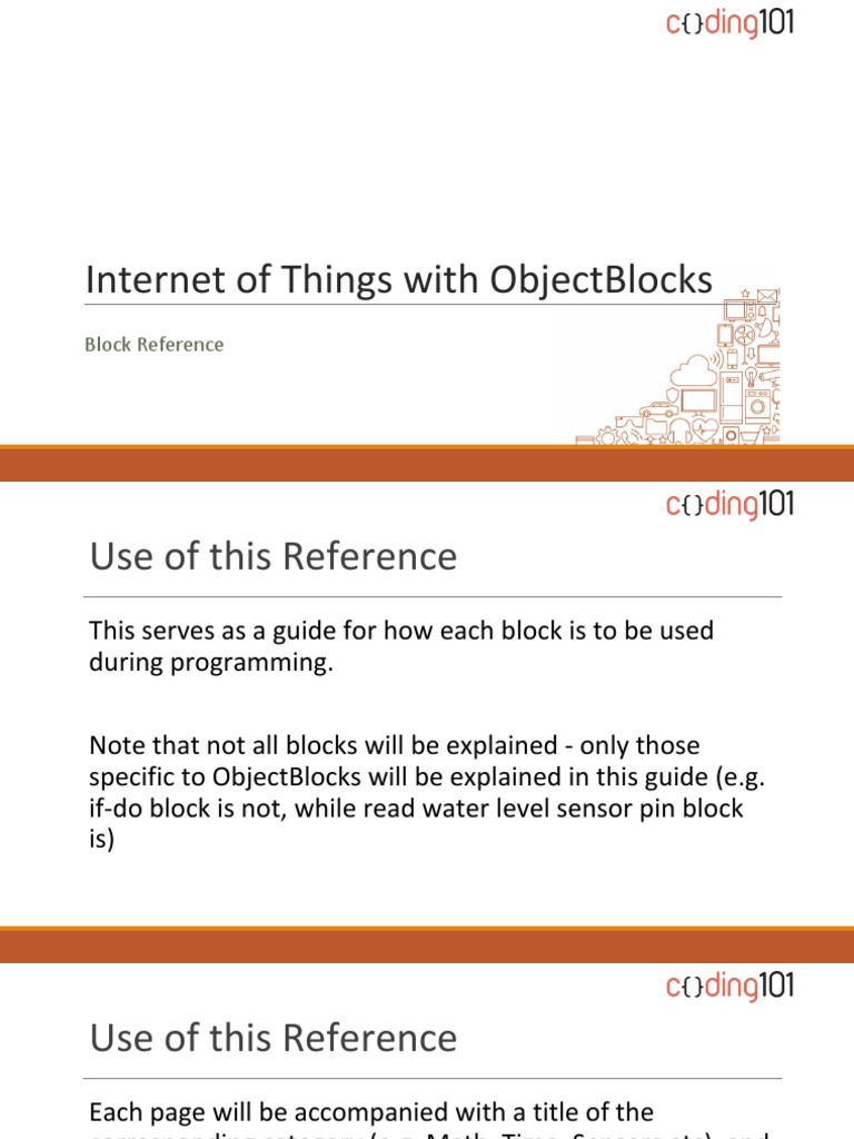 IoT ObjectBlocks Reference Guide | PDF | Filter (Signal Processing ...