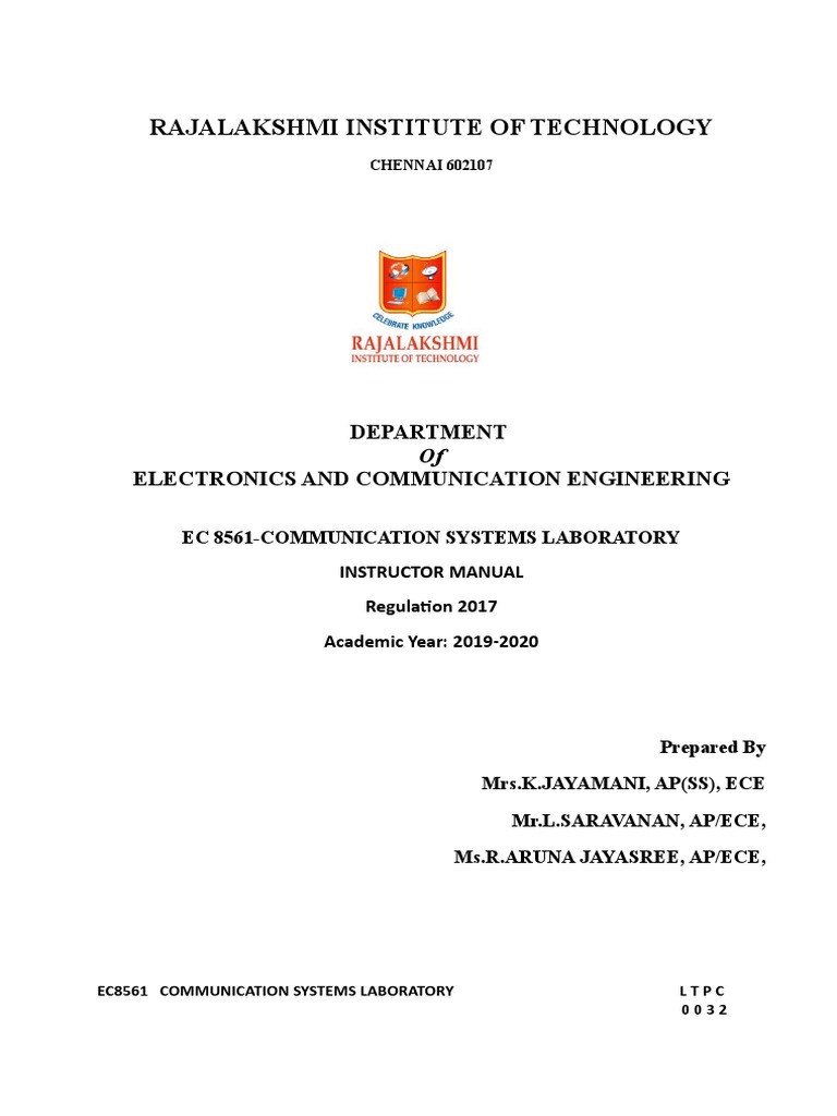 CS Lab Manual | Download Free PDF | Frequency Modulation | Modulation