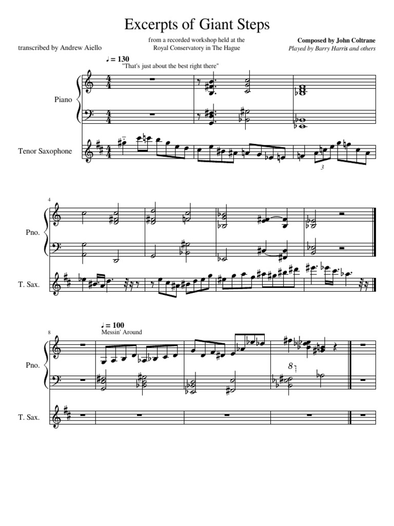 Excerpts of Giant Steps | PDF | Popular Music | American Styles Of Music