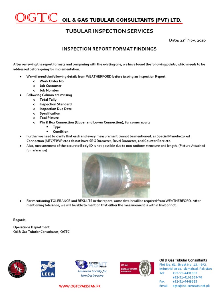 Inspection Report Findings | PDF
