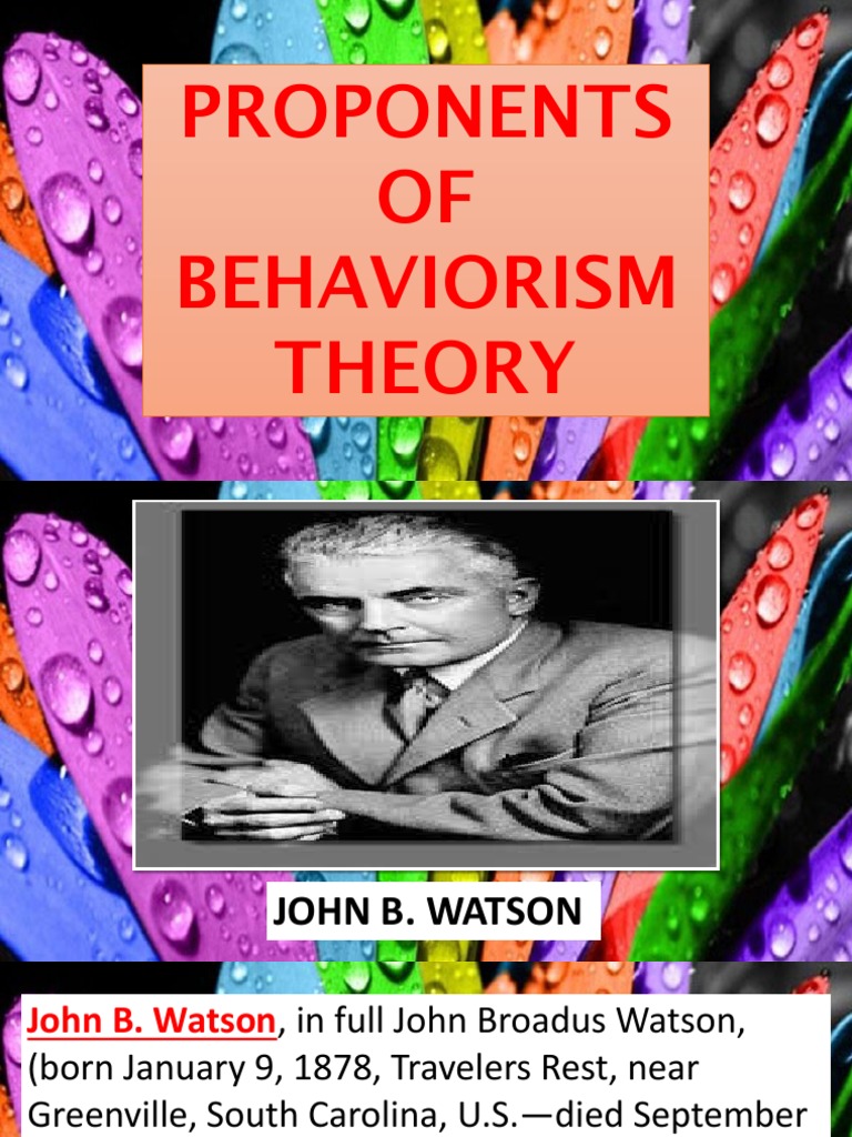 Key Behaviorism Theorists Overview | PDF | Philosophy | Self-Improvement