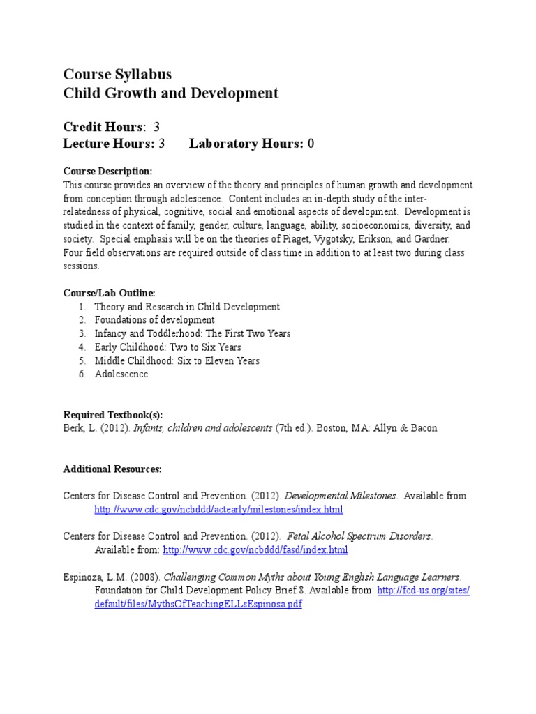 Child Growth and Development | PDF | Child Development | Relationships