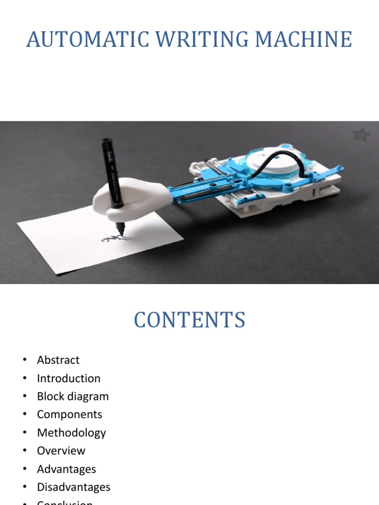 Automatic Hand Writing Machine | PDF | Electric Motor | Robotics
