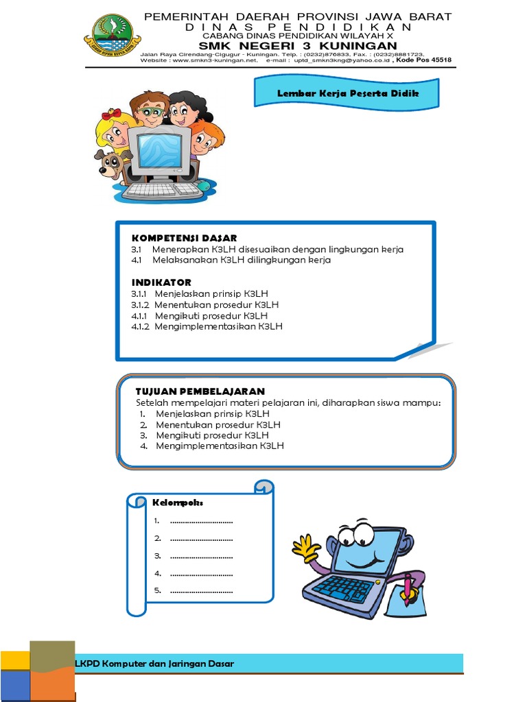 Lkpd Kd 3 1 Komputer Dan Jaringan Dasar Pdf