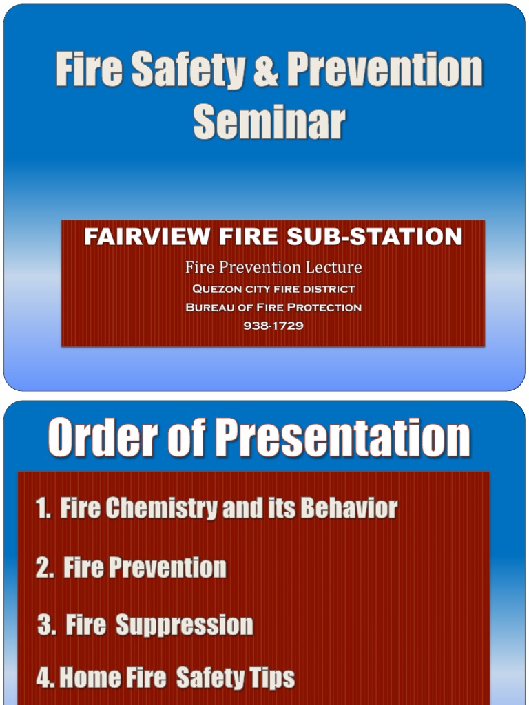Fire Safety and Prevention Seminar Guide | PDF | Fires | Smoke