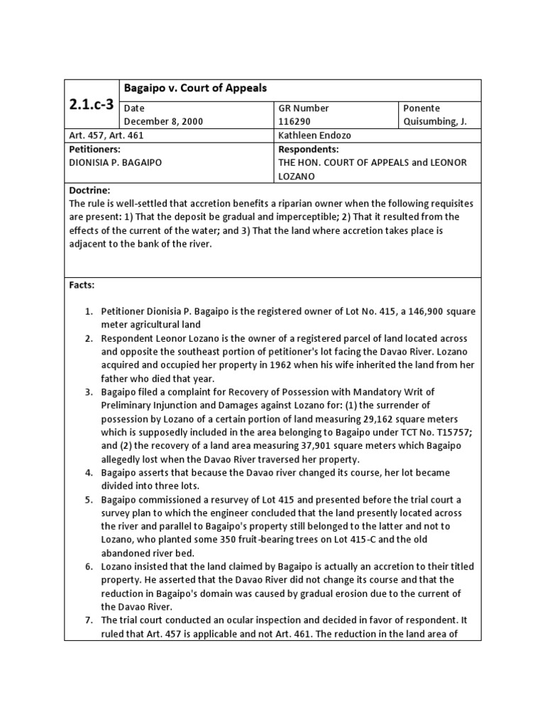 2.1 C-3 Bagaipo v. CA | PDF | Surveying | Ownership