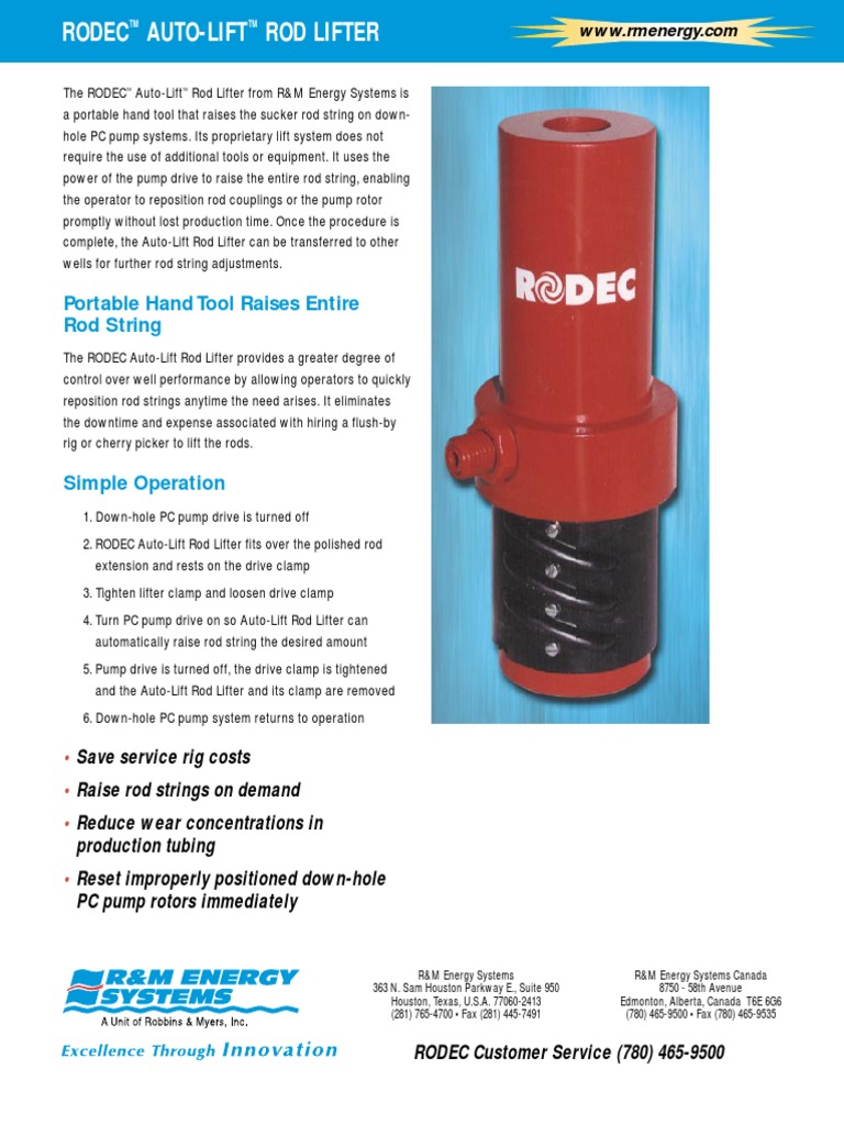 Autolift Rodlifter | PDF | Pump | Manufactured Goods