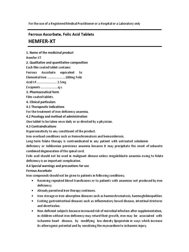 2117885590PI Hemfer-XT | PDF | Anemia | Iron