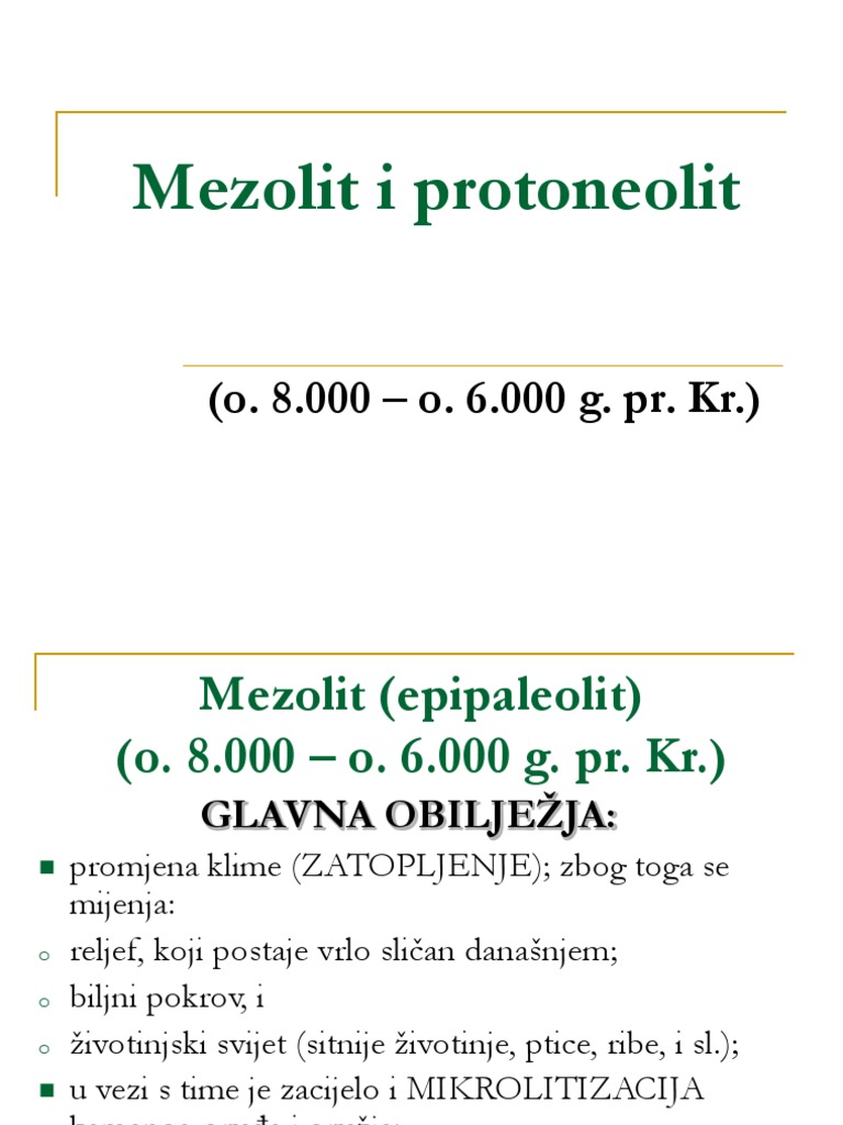 Mezolit I Protoneolit | PDF