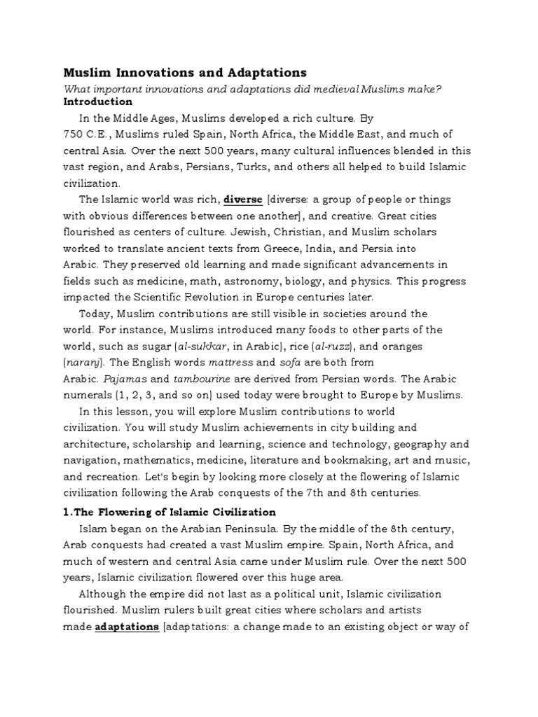 Ch. 9 Muslim Innovation and Adaptation | PDF | Mosque | Calligraphy