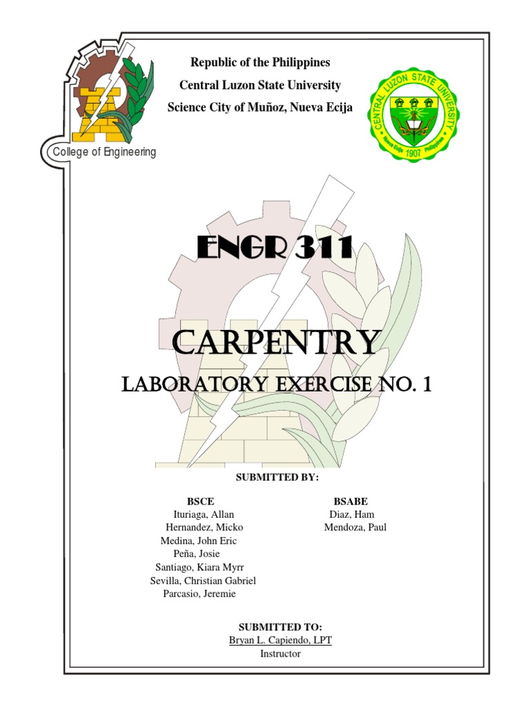 ENGR 311: Laboratory Exercise No. 1 | PDF | Cabinetry | Framing (Construction)