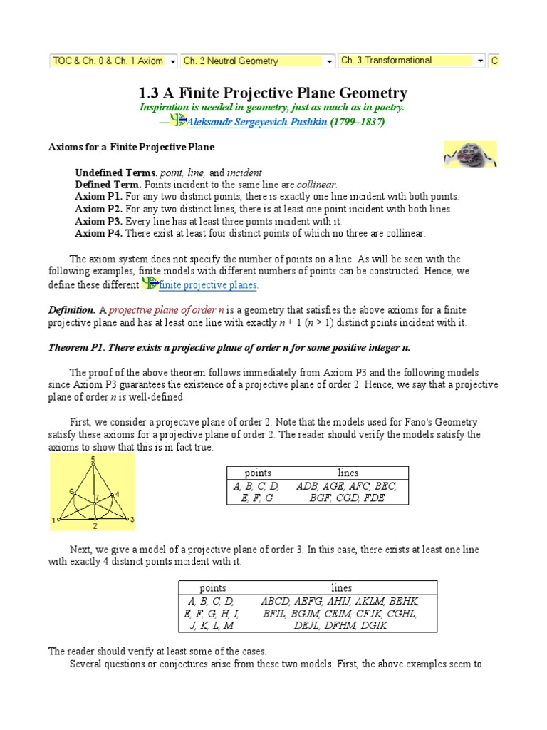 Finite Projective Geometry Pdf Projective Geometry Conjecture