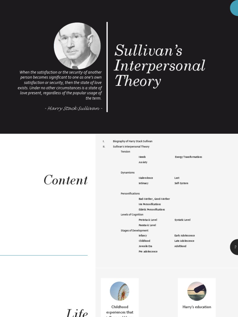 Sullivan's Interpersonal Theory | Interpersonal Relationships ...