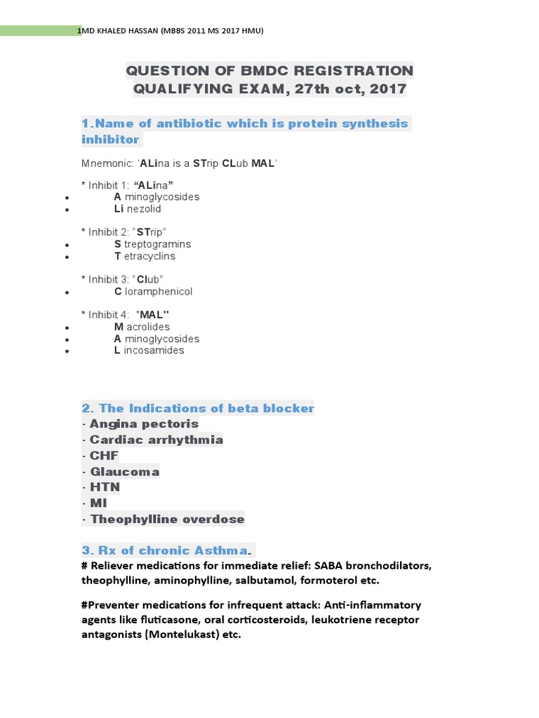Oct, 2017 BMDC | PDF | Cholesterol | Pneumonia