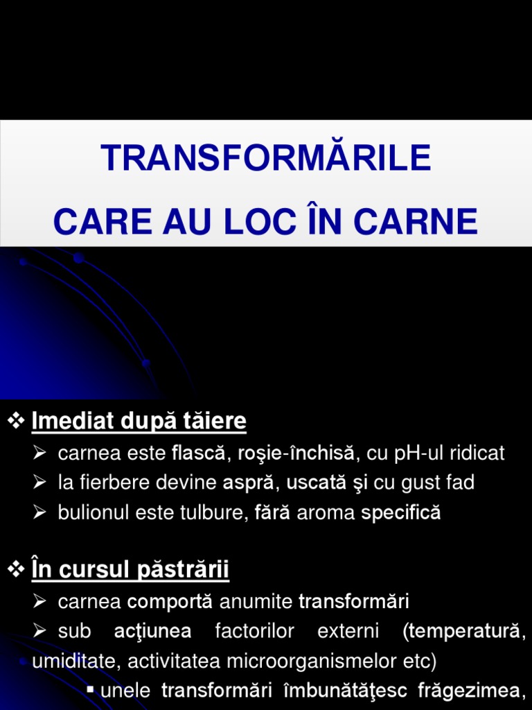 C 3 Transformarile Carnii | PDF