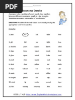 Assonance Worksheet | PDF | Linguistics | Poetry