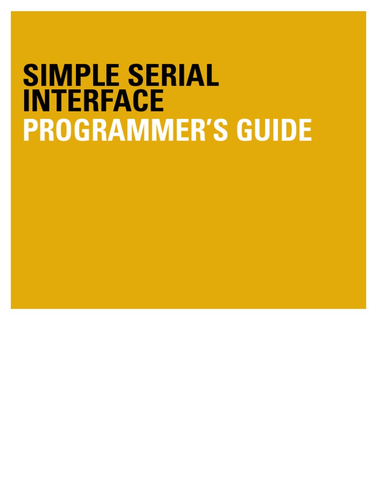 Simple Serial Interface (SSI) Programmers Guide | PDF | Transmission Control Protocol | Network ...