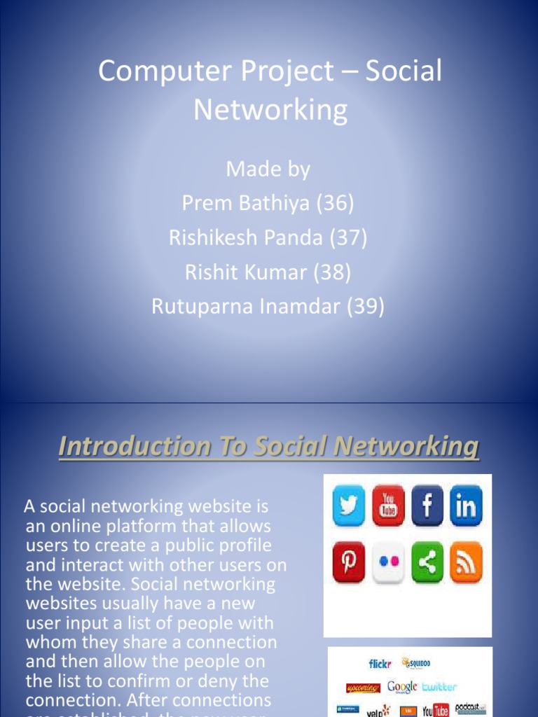 Computer Project - Social Networking | PDF | Social Networking Service | Facebook