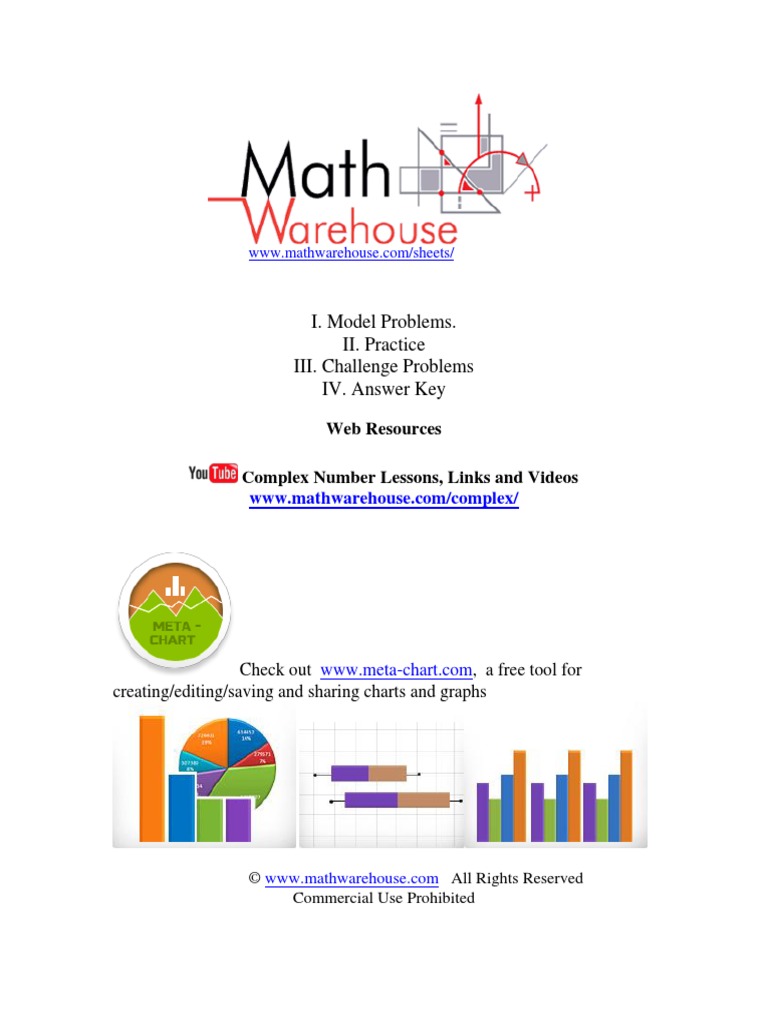Complex Numbers Review Worksheet | PDF | Complex Number | Computing