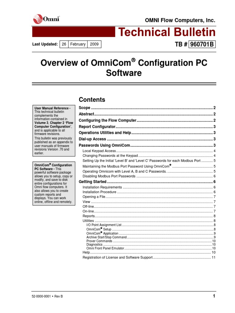 Overview of Omnicom Configuration PC Software: Omni Flow Computers, Inc ...