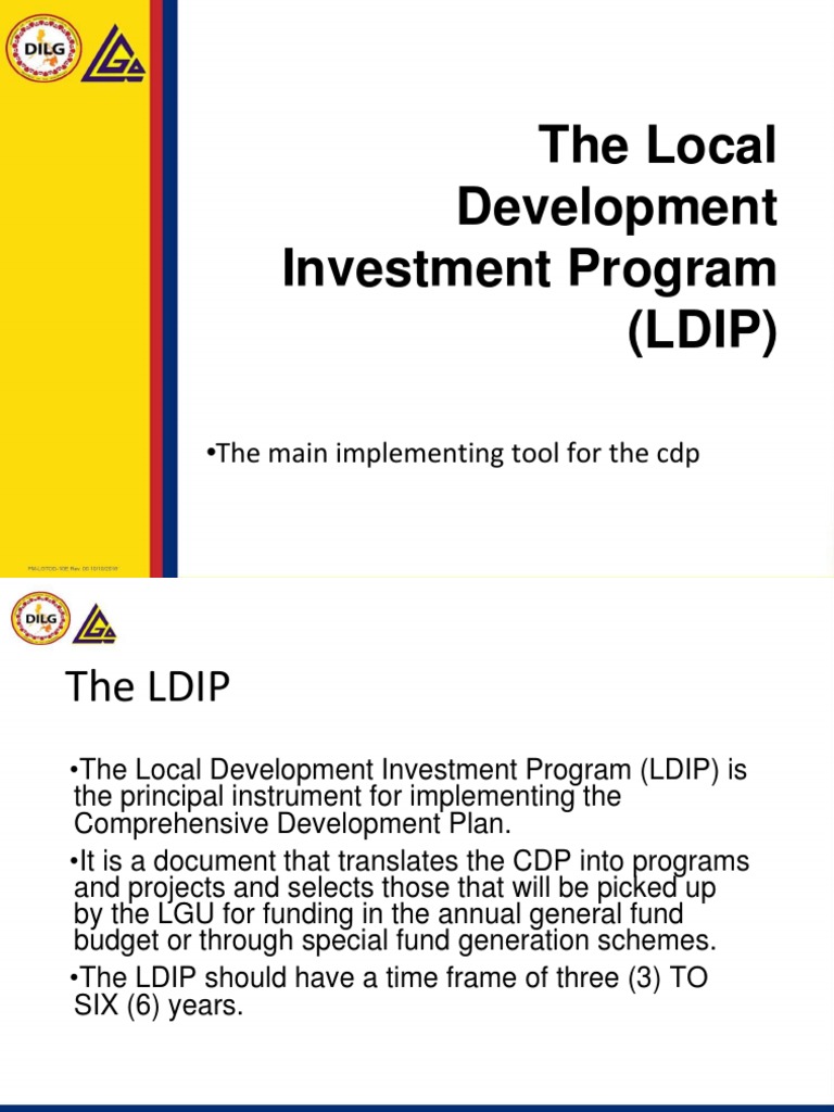 The Local Development Investment Program (LDIP) : - The Main ...