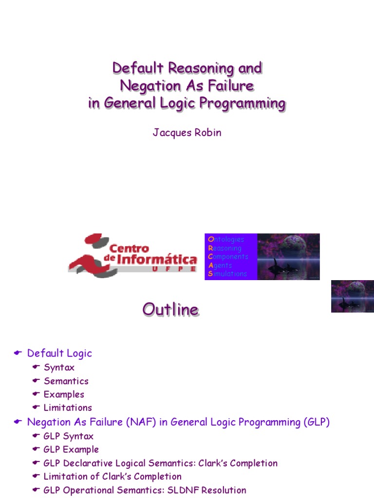 Default Reasoning and Negation As Failure in General Logic Programming | PDF | Inference ...