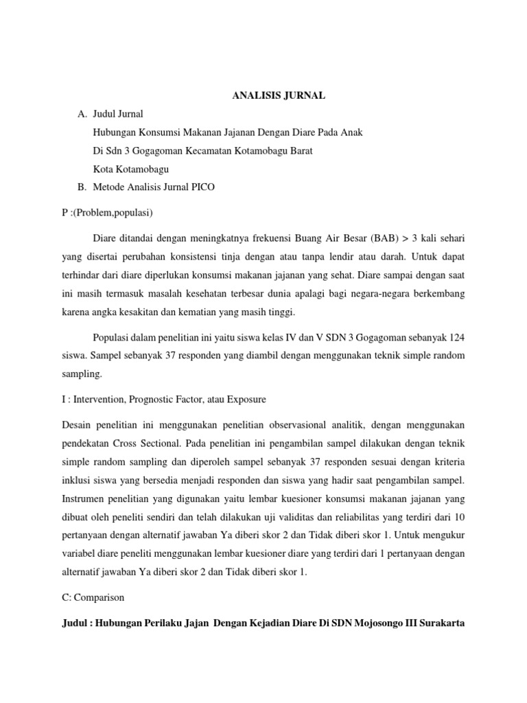 Judul Jurnal PICO | PDF