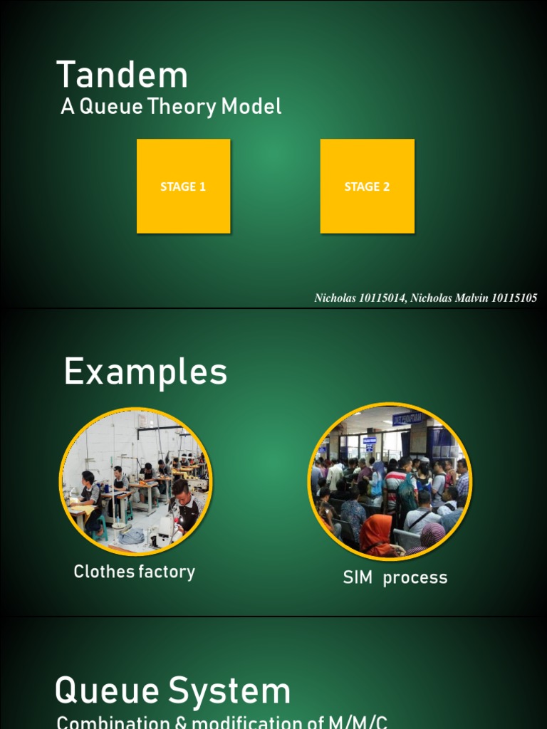 Tandem: A Queue Theory Model | PDF