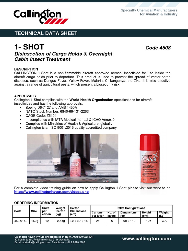 1-Shot: Technical Data Sheet | PDF | Insecticide | Business
