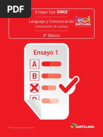 4° ENSAYO SIMCE 4° - Leng | PDF | Tortuga | Unicornio