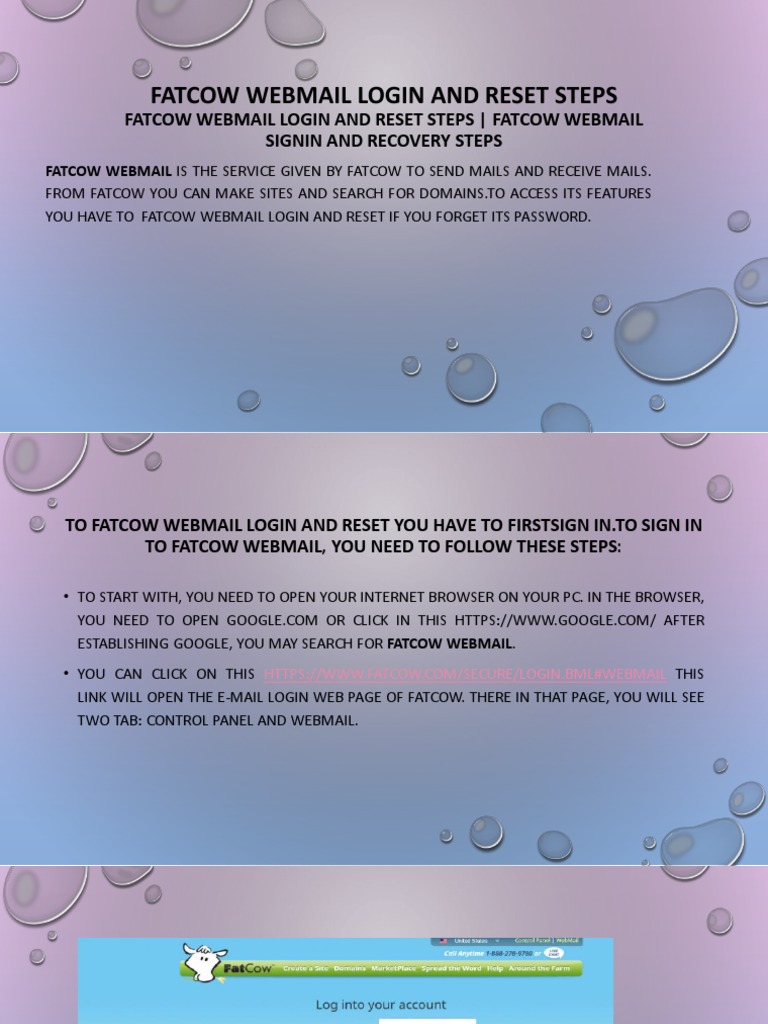 FatCow Webmail Login and Reset Steps-41 | PDF | Login | Password