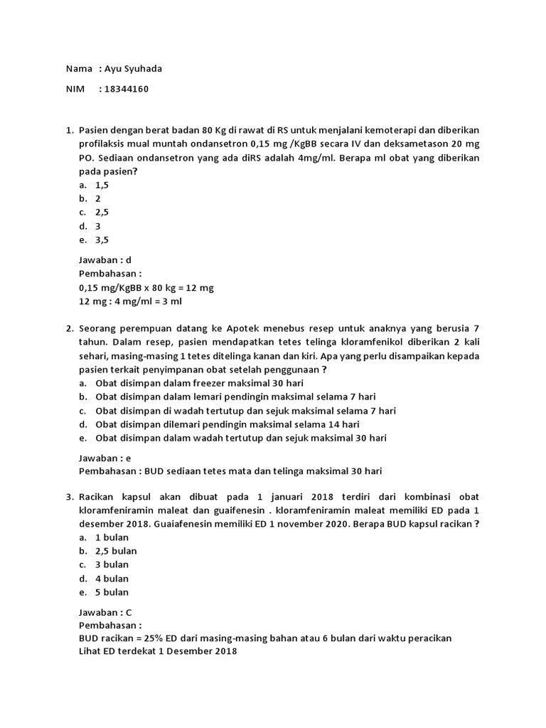 Tugas Soal Ayu | PDF | Pengembangan Diri | Kesehatan Holistik