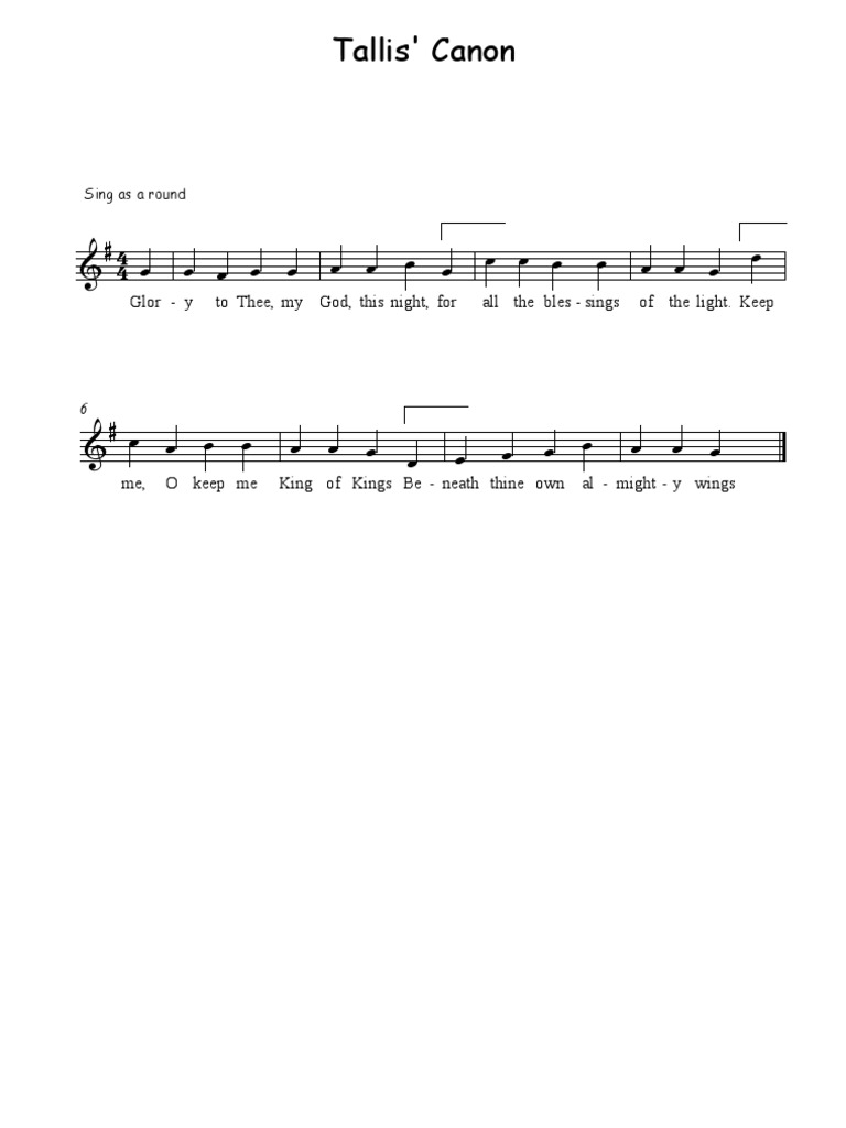 Tallis' Canon PDF Download | PDF