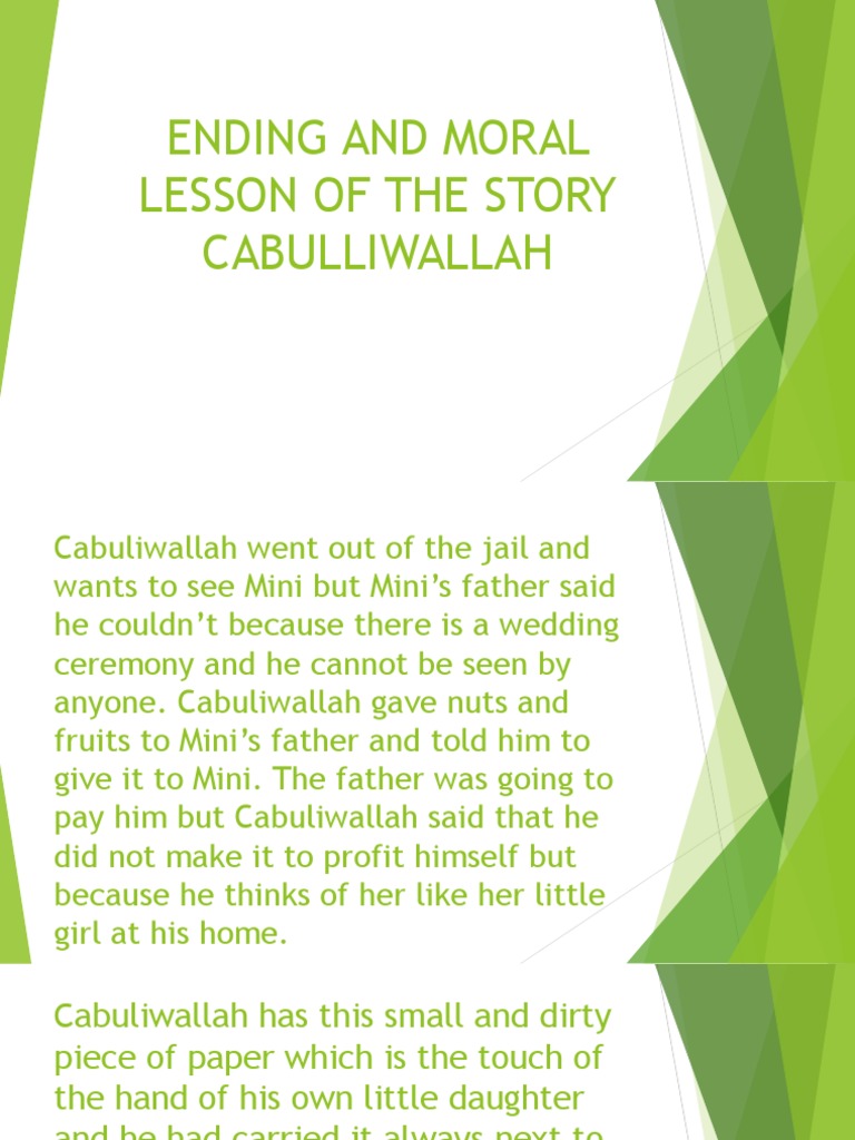Ending of The Story Cabulliwallah | PDF | Mystery, Thriller & Crime ...