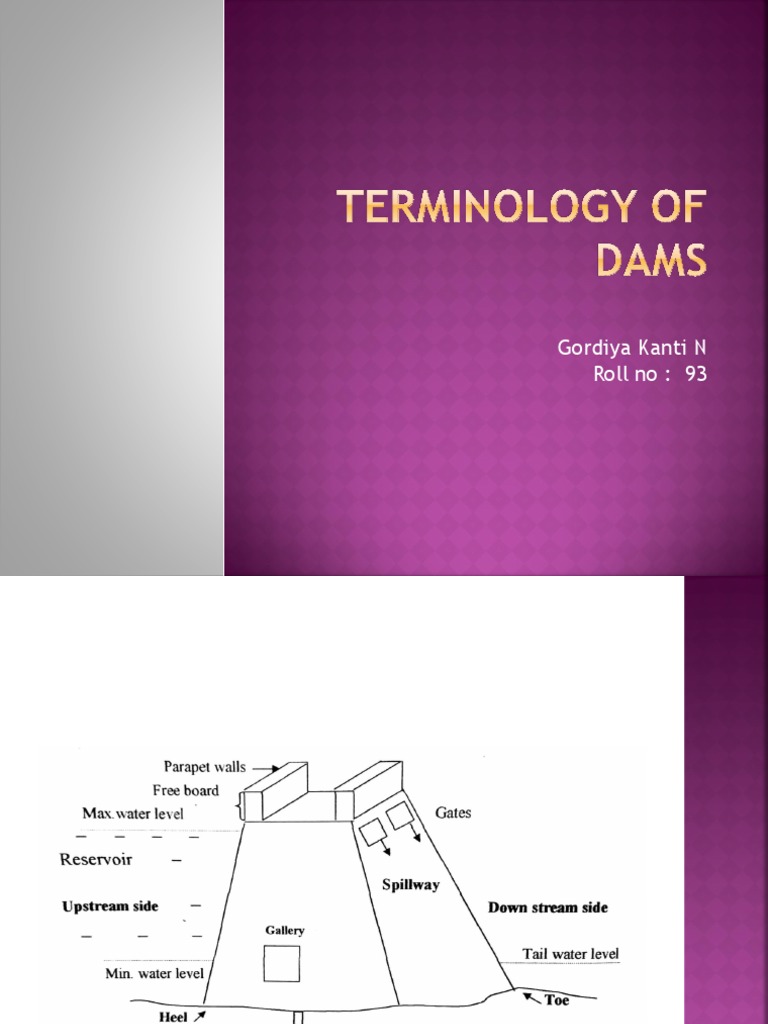 Terminology of Dams | PDF | Dam | Earth Sciences