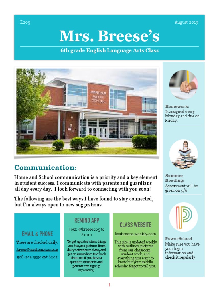 Back To School Letter 2019 | PDF | Learning | Communication