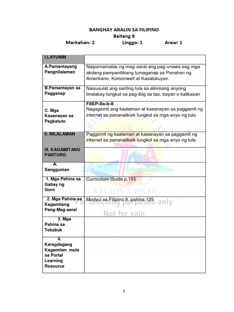 Filipino Grade 8 Q2 | PDF