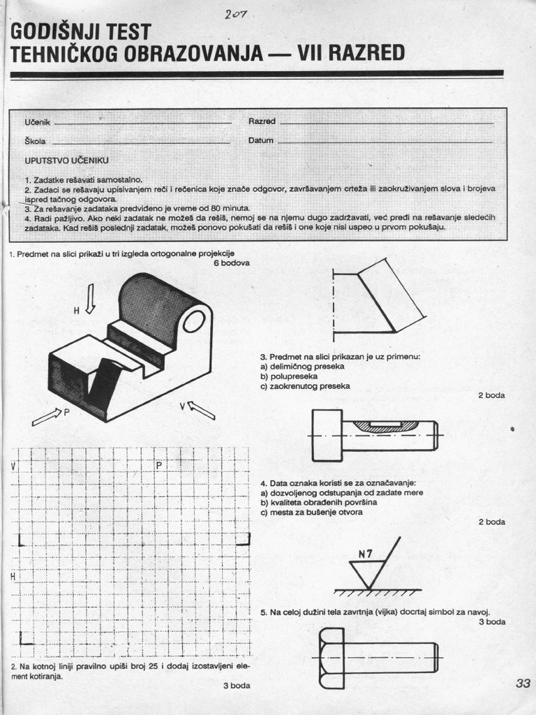 TN Godisnji Test To VII Razred | PDF