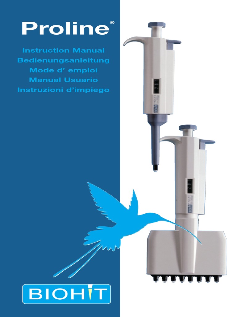 Biohit Proline Pipette Manual | PDF | Observational Error | Coefficient ...