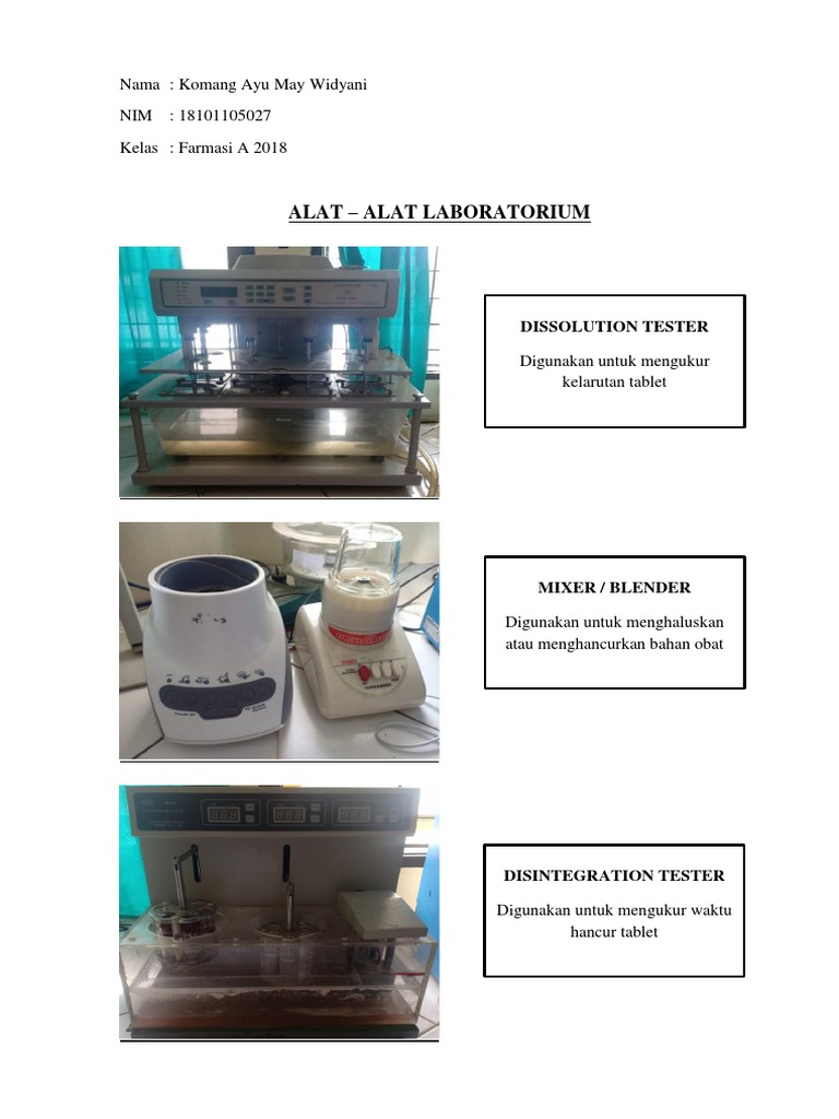ALAT Dan MESIN LABORATORIUM FARMASI | PDF