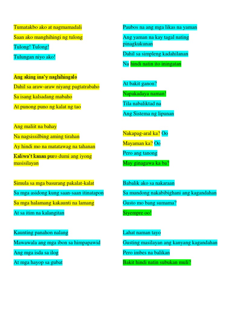 Spoken Word Filipino | PDF