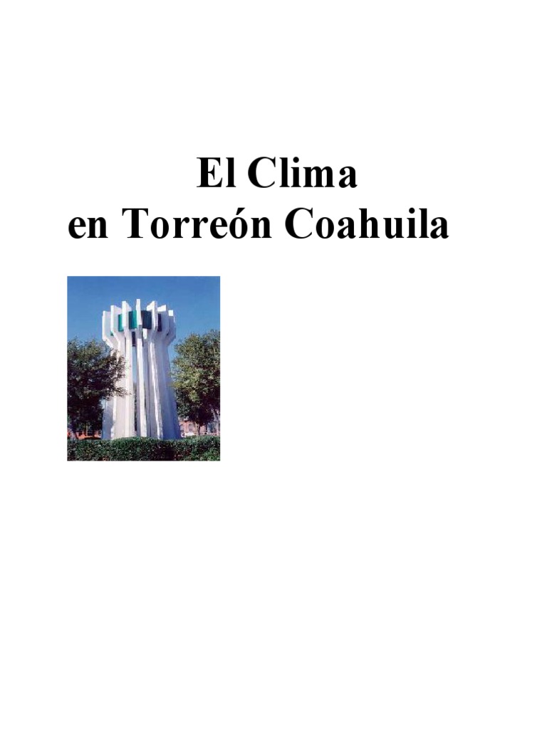Clima y Ubicacion Torreon | PDF | Clima | Ciencias atmosféricas