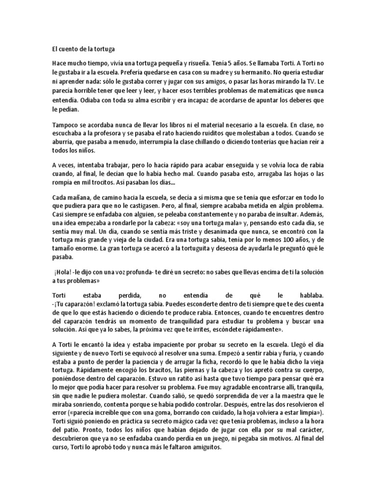 El Cuento de La Tortuga | PDF