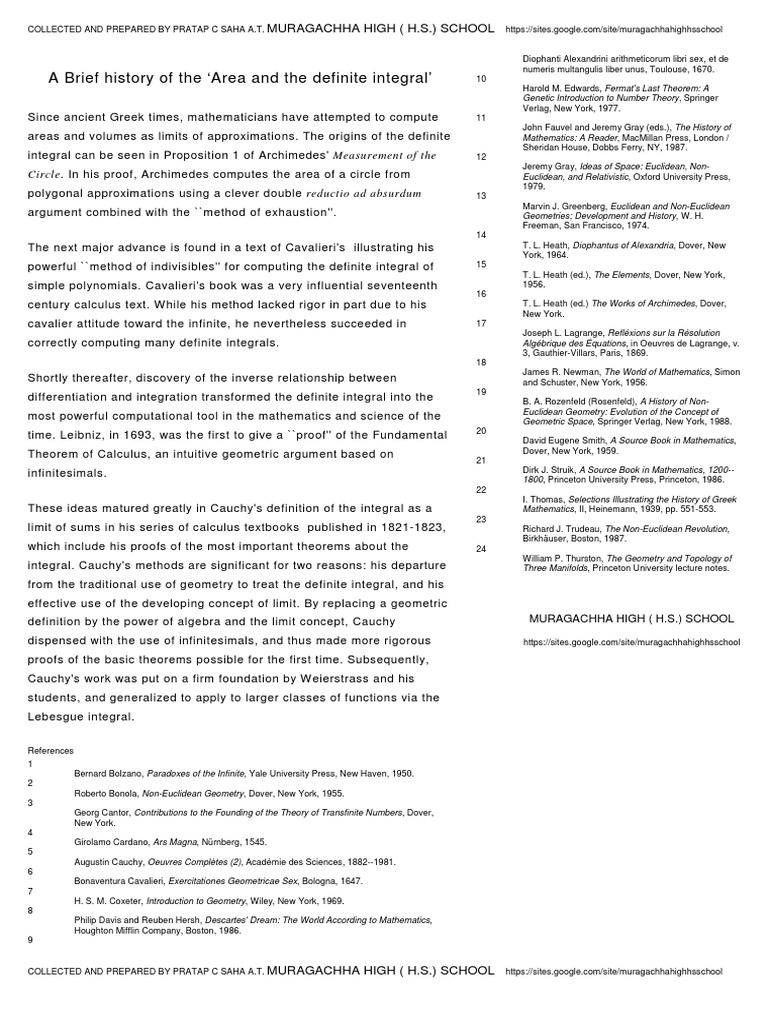 Area and The Definite Integral History Ed | PDF | Geometry | Integral
